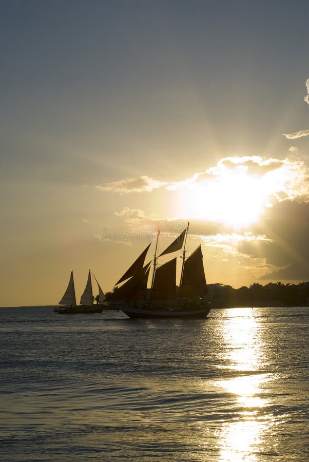 Por do sol de Key West foto de stock. Imagem de turismo - 6441484