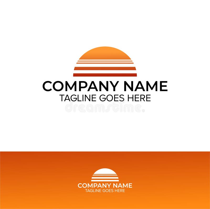 Por do sol Logo Template ilustração do vetor. Ilustração de feriado ...