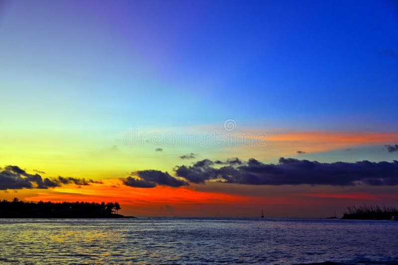 Por do sol em Key West foto de stock. Imagem de sunset - 18681984