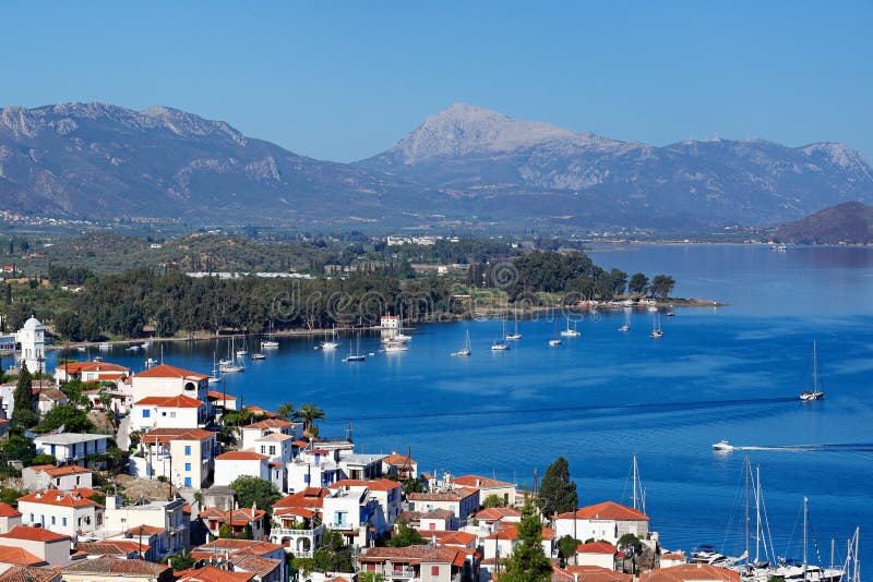 Poros Insel, Griechenland stockbild. Bild von strand - 24752577