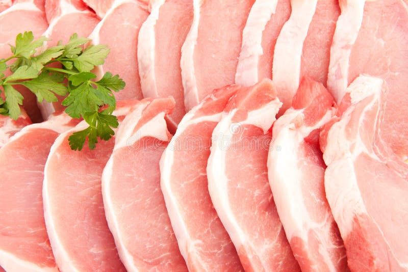 Porc chops stock image. Image of parsley, meat, pork - 15103789