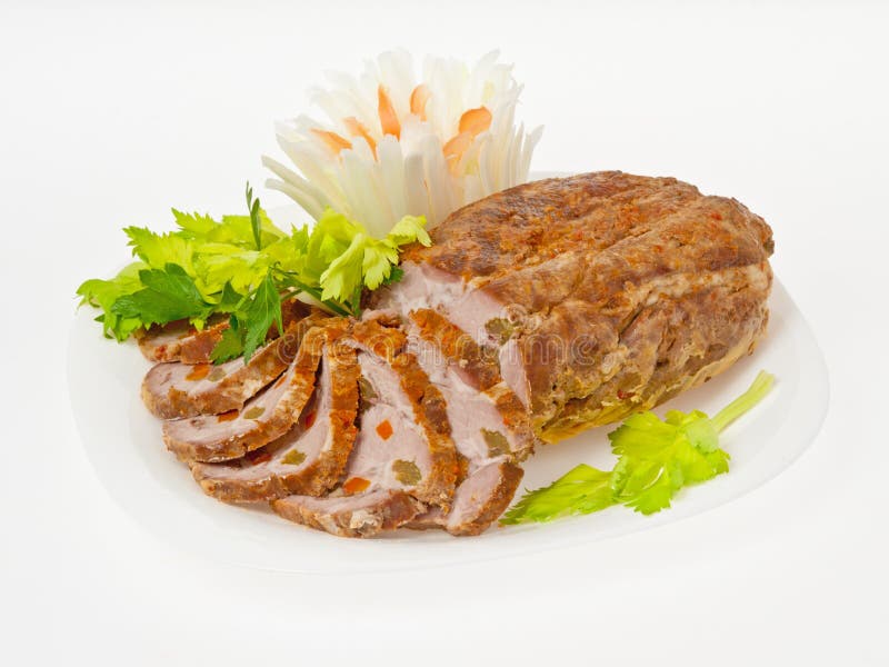 Viande Cuite Au Four Par Porc Image stock - Image du cuisine, cuit ...
