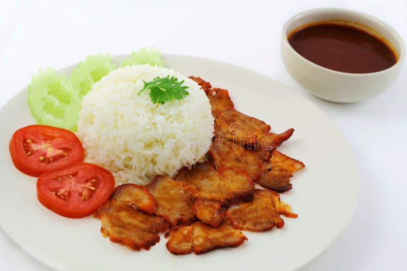 Porc rouge rôti. photo stock. Image du santé, rouge, couleur - 29689192