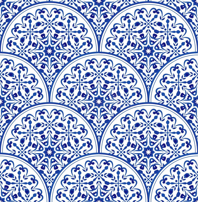 Blue White Porcelain China Pattern Stock Illustrations – 1,492 Blue ...