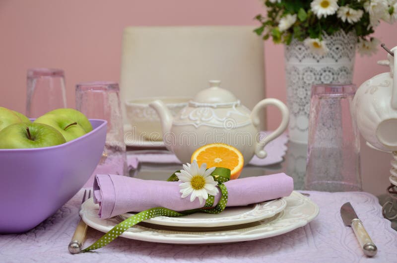 Porcelain breakfast plates stock image. Image of fork - 63100381