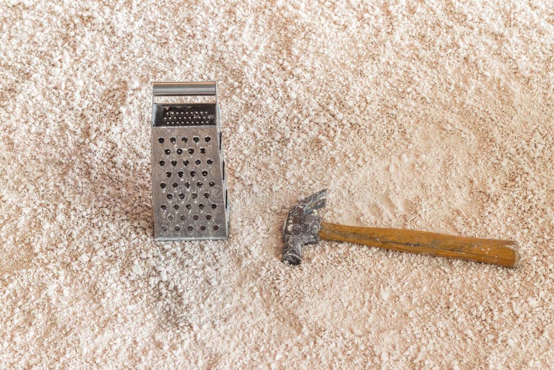 Porcelain Clay with Hammer for Pounding Stock Image - Image of surface ...