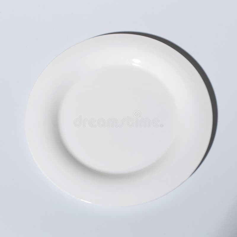Porcelain Dish, Top View, White Background Stock Photo - Image of ...