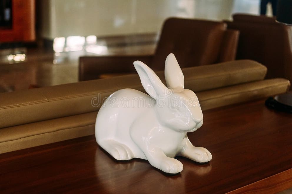 Porcelain figurine Hare stock image. Image of decorative - 143212845