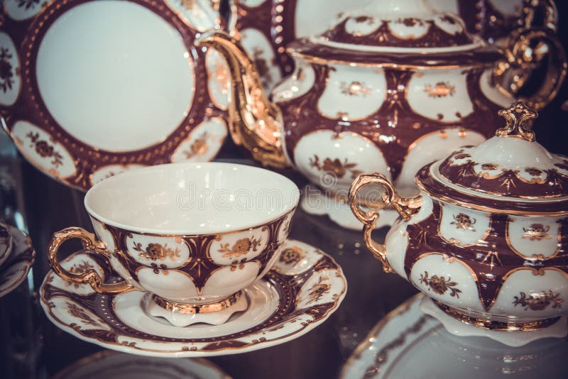 Set of fine bone porcelain stock image. Image of copy - 60871695