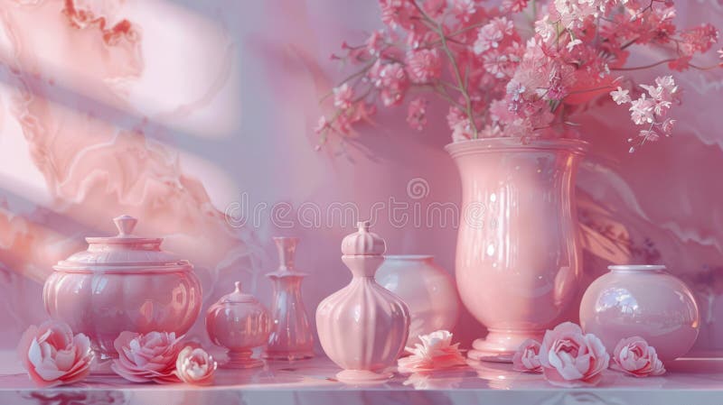 Porcelain pink pastel stock illustration. Illustration of graphic ...