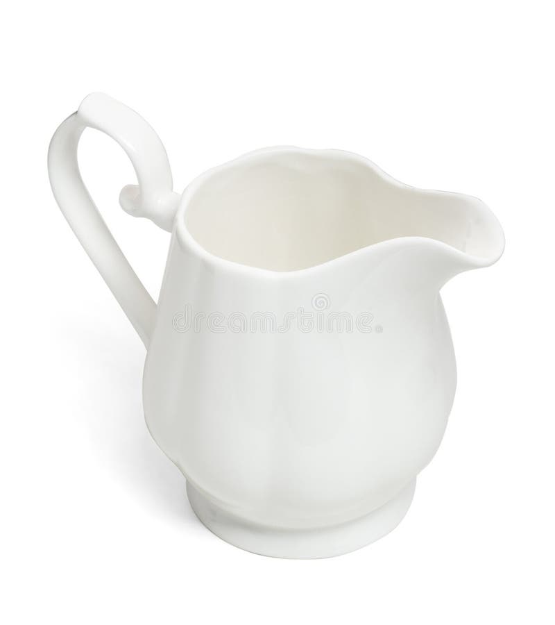 Porcelain Sauce Boat, Pitcher, Creamer or Ceramic Gravy Boat Isolated ...