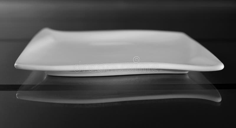 Porcelain Square Shallow Dish Stock Image - Image of dishware, shallow ...