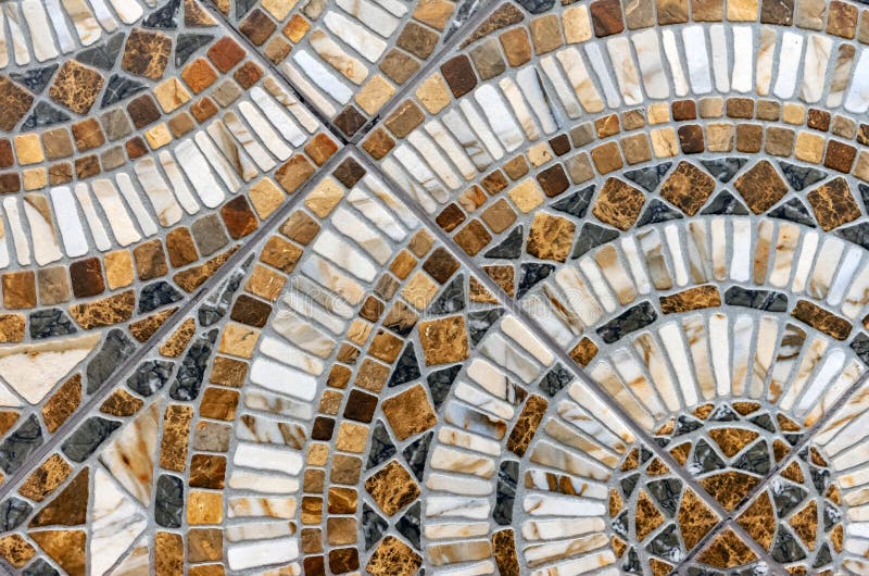 Porcelain Stonewear Tile of a Multi-colored Mosaic Stock Image - Image ...