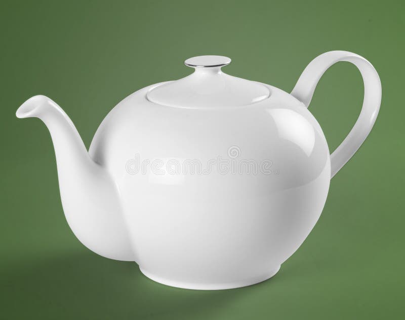 White Teacup and Teapot with Two Blank Labels Stock Image - Image of ...