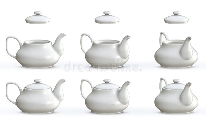 Porcelain Teapot Set stock illustration. Illustration of ceramic ...