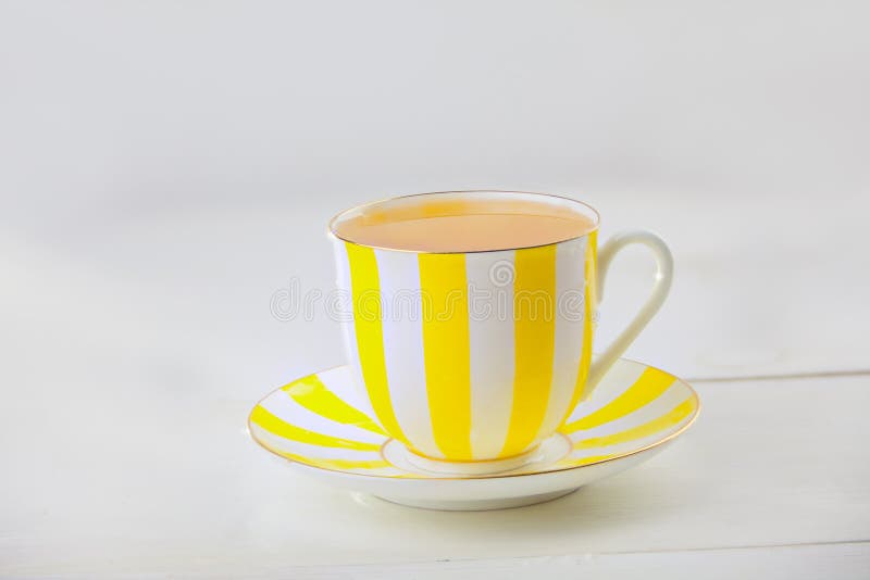 Porcelainl Cup with Green Tea on Table Stock Photo - Image of table ...