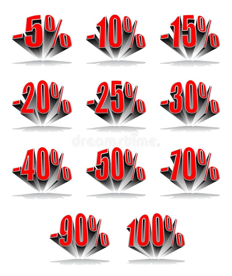 Porcentaje de descuento stock de ilustración. Ilustración de ...