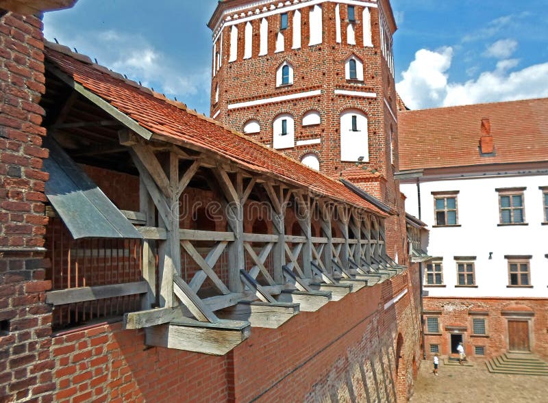 Porch in the Courtyard of the Medieval Castle Stock Photo - Image of ...