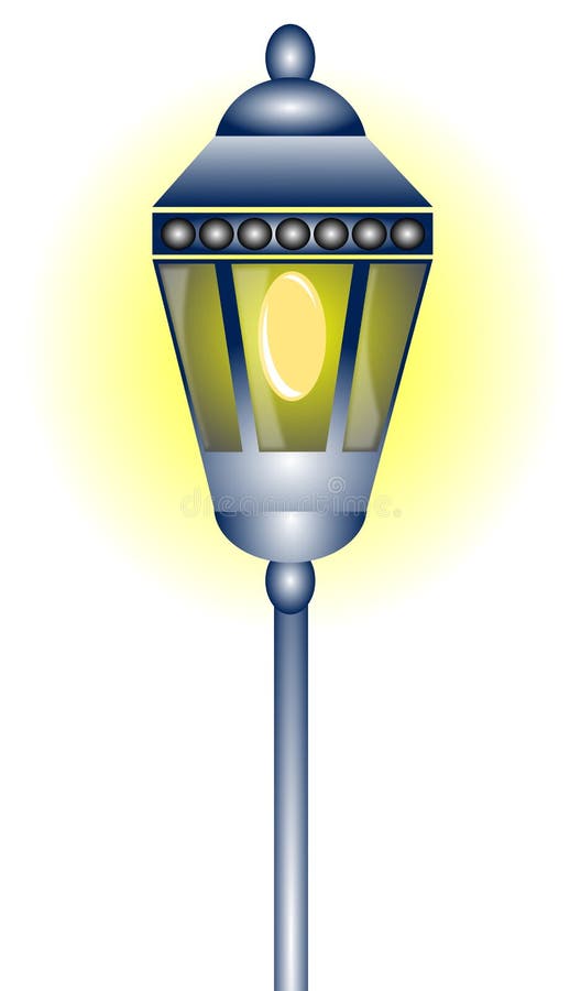 Colorful Streetlight on a Wall in Night Stock Vector - Illustration of ...