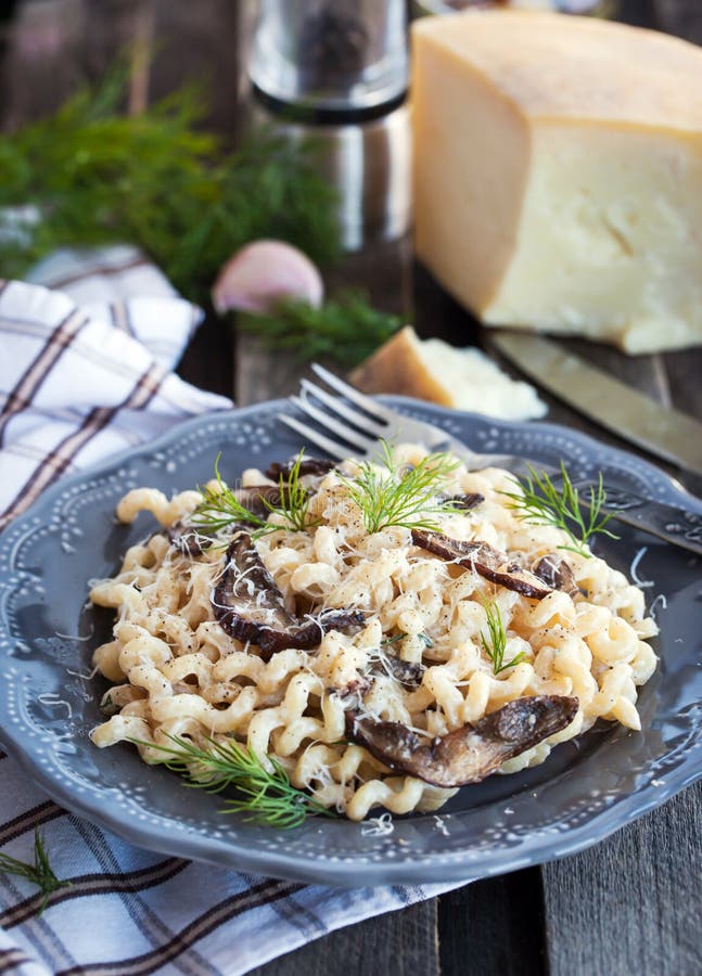 Porcini and parmesan pasta stock image. Image of dinner - 59084273