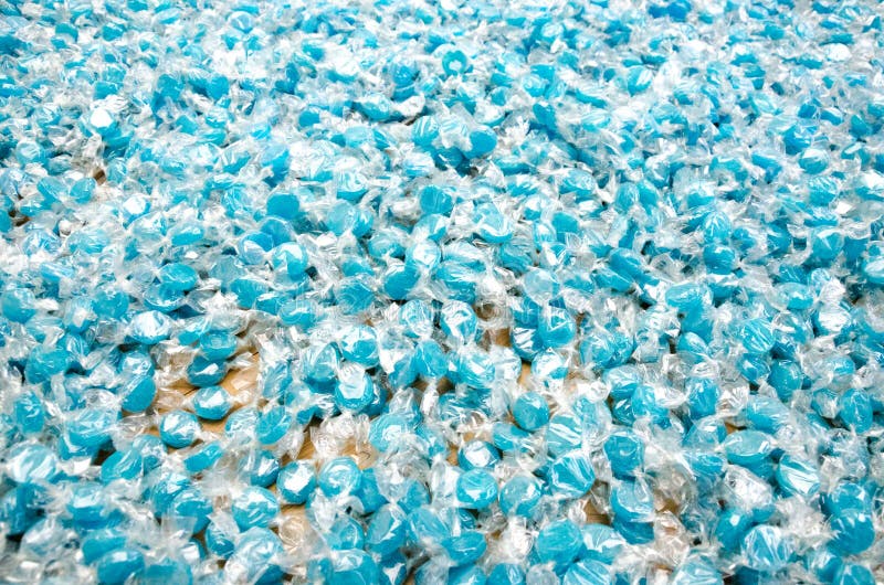 Porciones De Caramelos Azules Foto de archivo - Imagen de marco ...