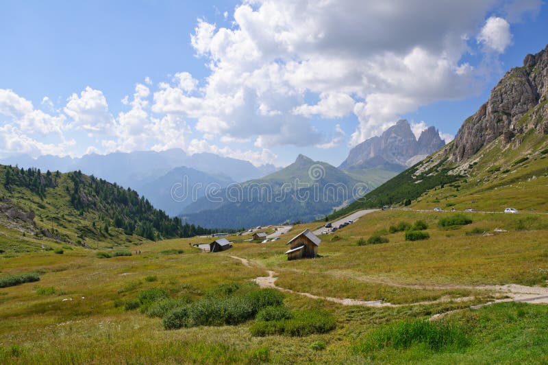 Pordoi Pass - Dolomites, Italy Stock Photo - Image of world, group ...