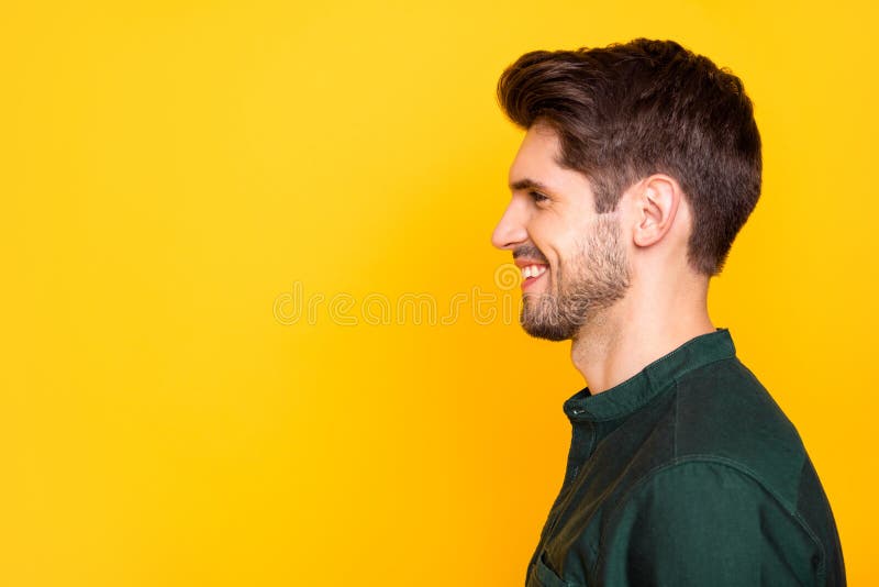 Side Profile Photo Of Tender Man Full Of Feelings Pouting His Lips To