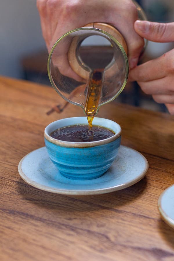 Hands poring coffee stock image. Image of morning, concept - 231703657
