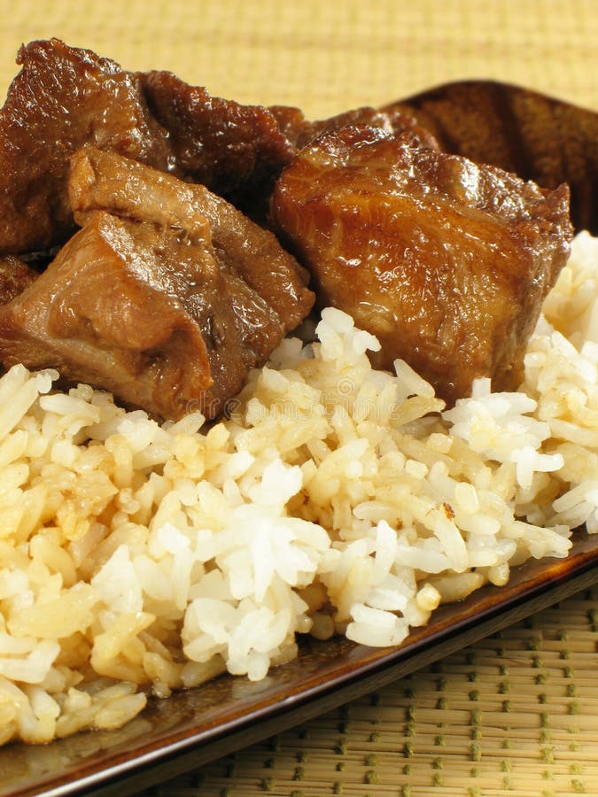 Adobo stock image. Image of plate, rice, pinoy, sauce - 10997483