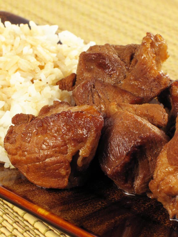 Pork Adobo with Rice stock image. Image of dinner, adobo - 8762863