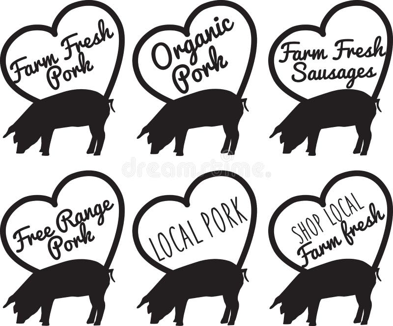 Pork based logos stock vector. Illustration of pork, graphic - 87743466