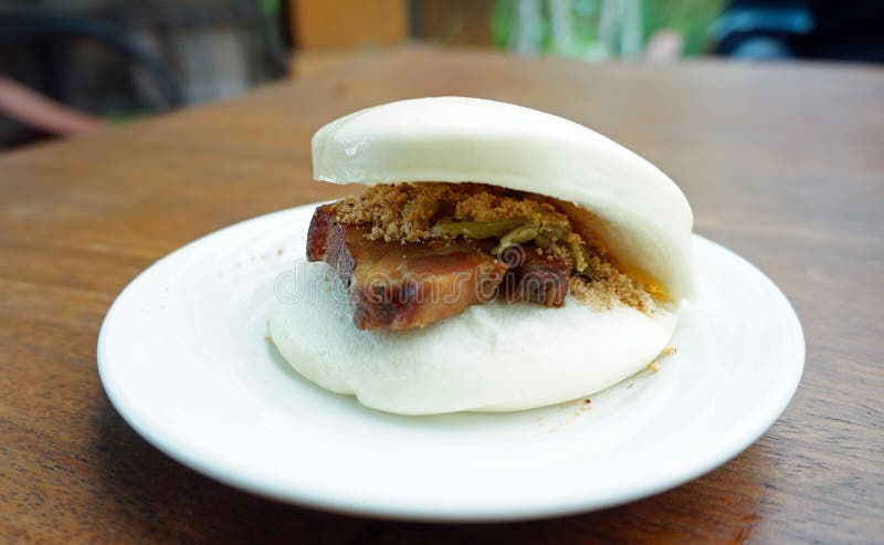 Pork belly bun stock photo. Image of meal, sandwich, messy - 58264334
