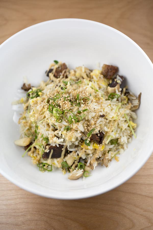 Pork belly fried rice stock photo. Image of east, asian - 68656590