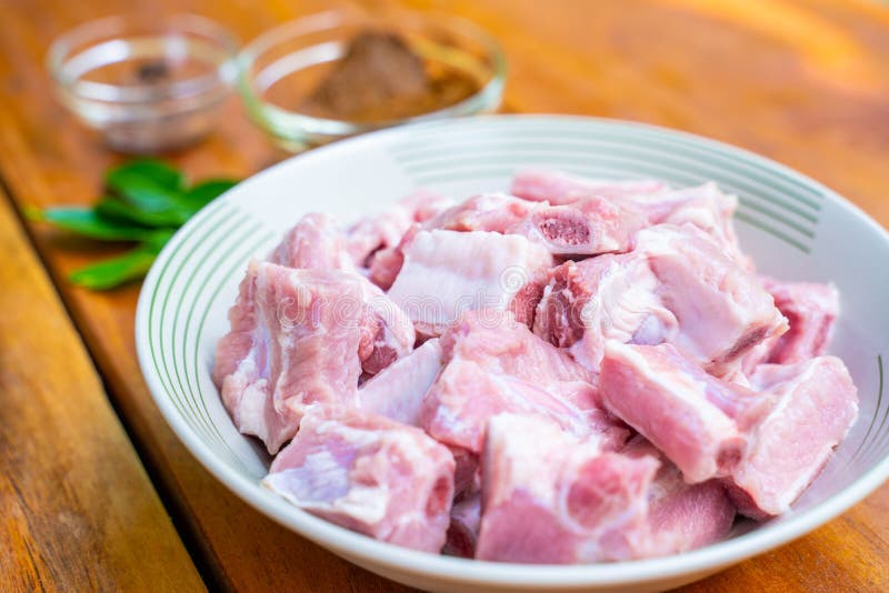 Pork Bone Ingredient for Cooking Stock Image - Image of cuisine, lime ...