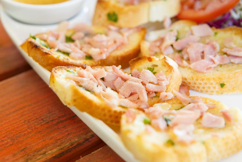 Pork bread thai snack stock photo. Image of slice, smoked - 48581238