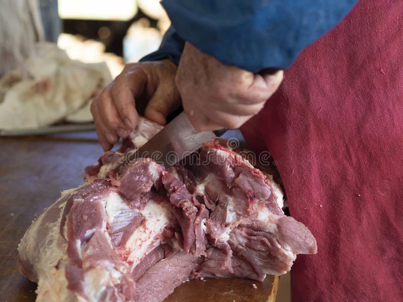 Pork Butchery, Traditional Rustic Style. Stock Photo - Image of closeup ...