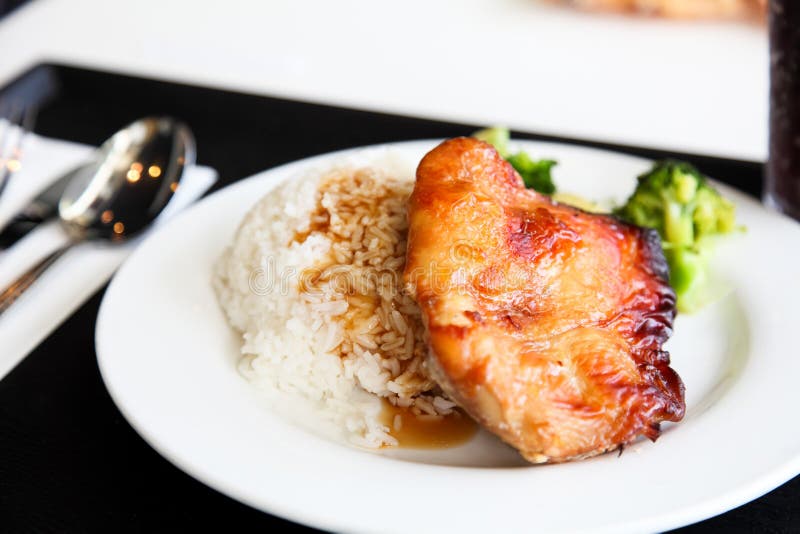 Pork chop with rice stock image. Image of tourist, exhibition - 28315413