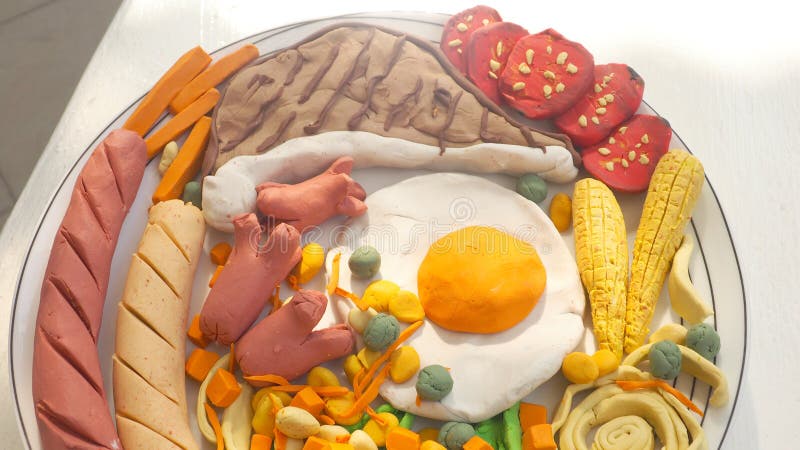 Pork Chop Steak Combo Set Menu are Modeling Clay Create of Meal Stock ...