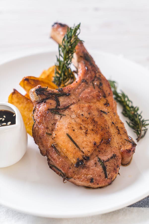 Pork chop steak stock image. Image of meat, chops, background - 118748747