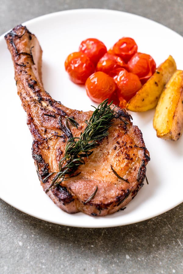 Pork chop steak stock photo. Image of pepper, cooked - 118748750