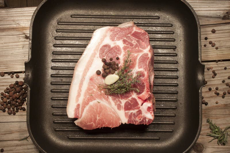 Pork Chuck Dice, on a Stone Plate Stock Photo - Image of beef, roast ...