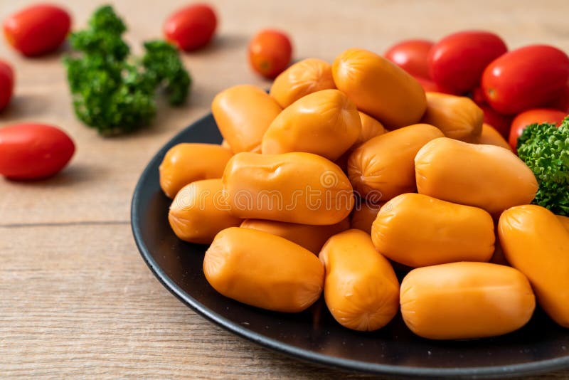 Pork cocktail sausage stock image. Image of sausages - 146373257