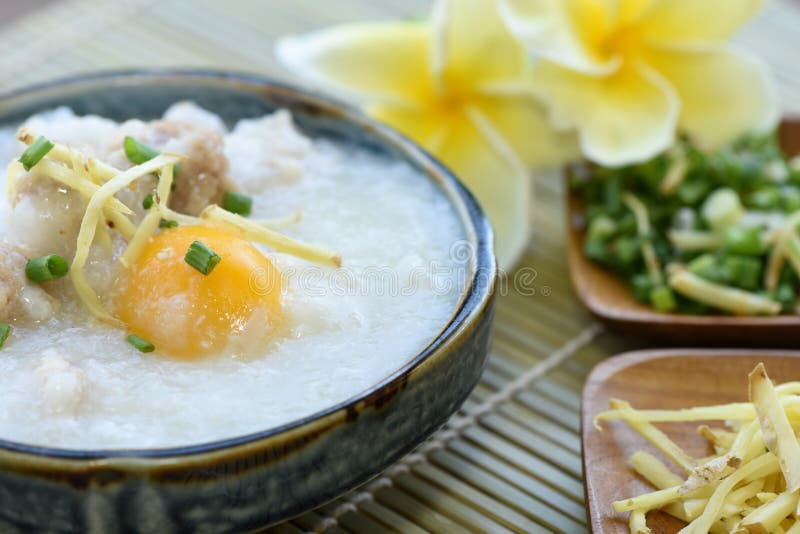 Pork Congee. stock image. Image of rice, congee, taste - 58005907