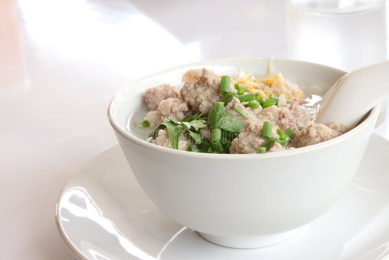 Pork Congee and Fried Garlic Stock Image - Image of garlic, asian: 27692539