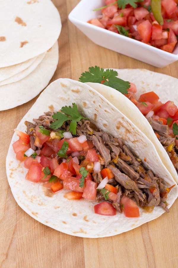 Pork cornita with pico stock image. Image of taco, pork - 62474377