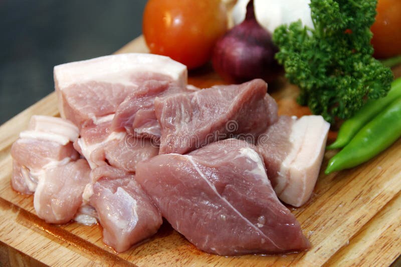 Pork Cubes stock photo. Image of kitchen, horizontal - 24846200