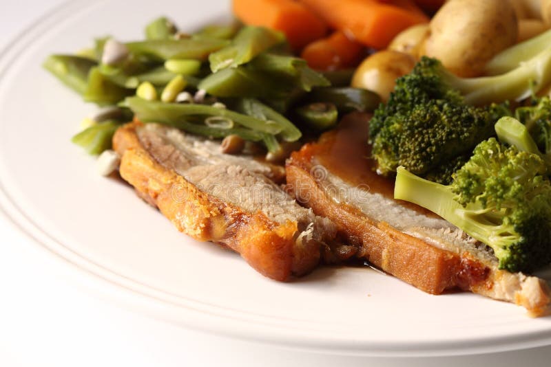 Pork Dinner stock photo. Image of salt, pepper, british - 15761846
