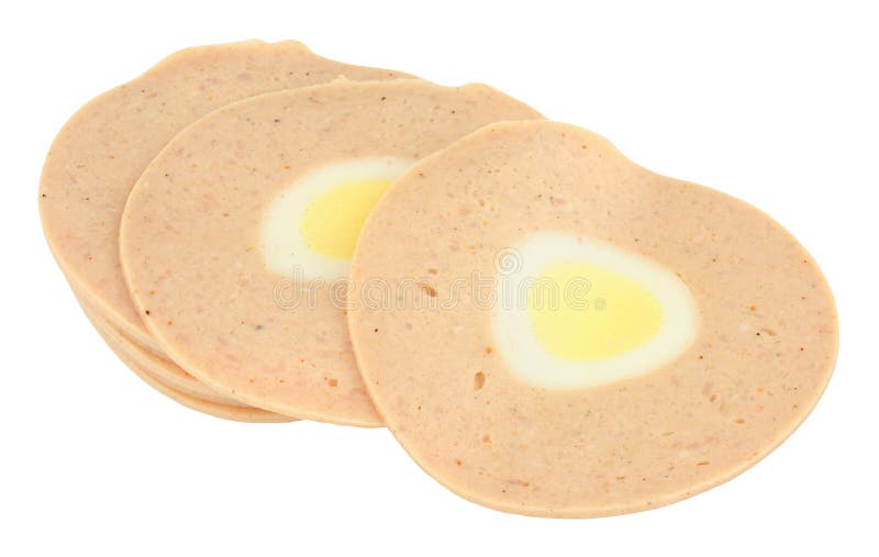 Pork and Egg Roll Slices stock image. Image of isolated - 77956705