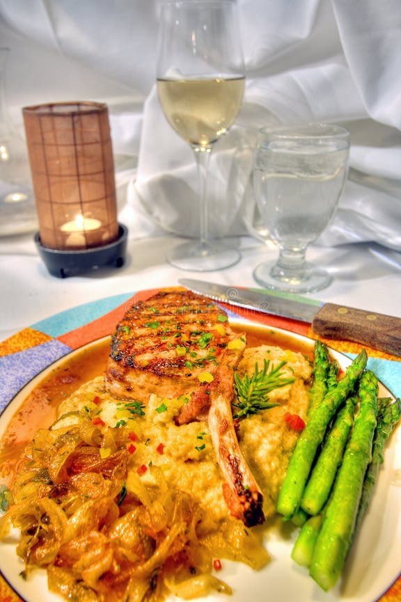 Pork entree stock image. Image of dining, rosemary, food - 3060111