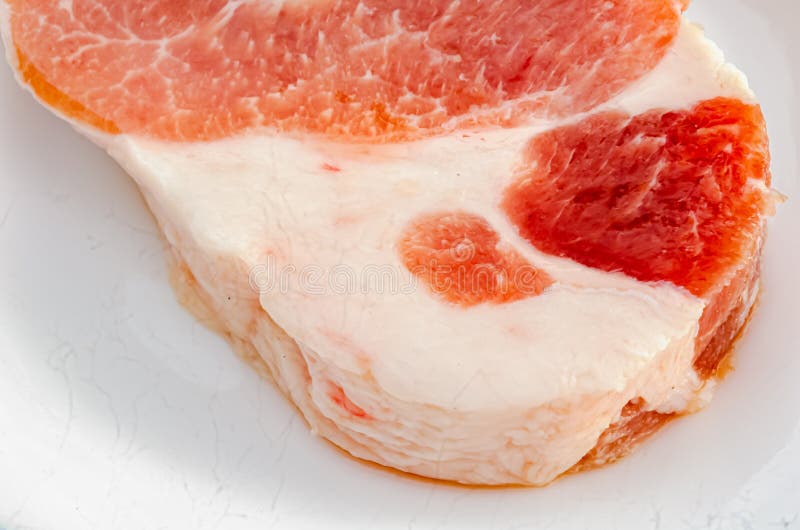 Pork with Fat stock image. Image of isolated, uncooked - 221341837